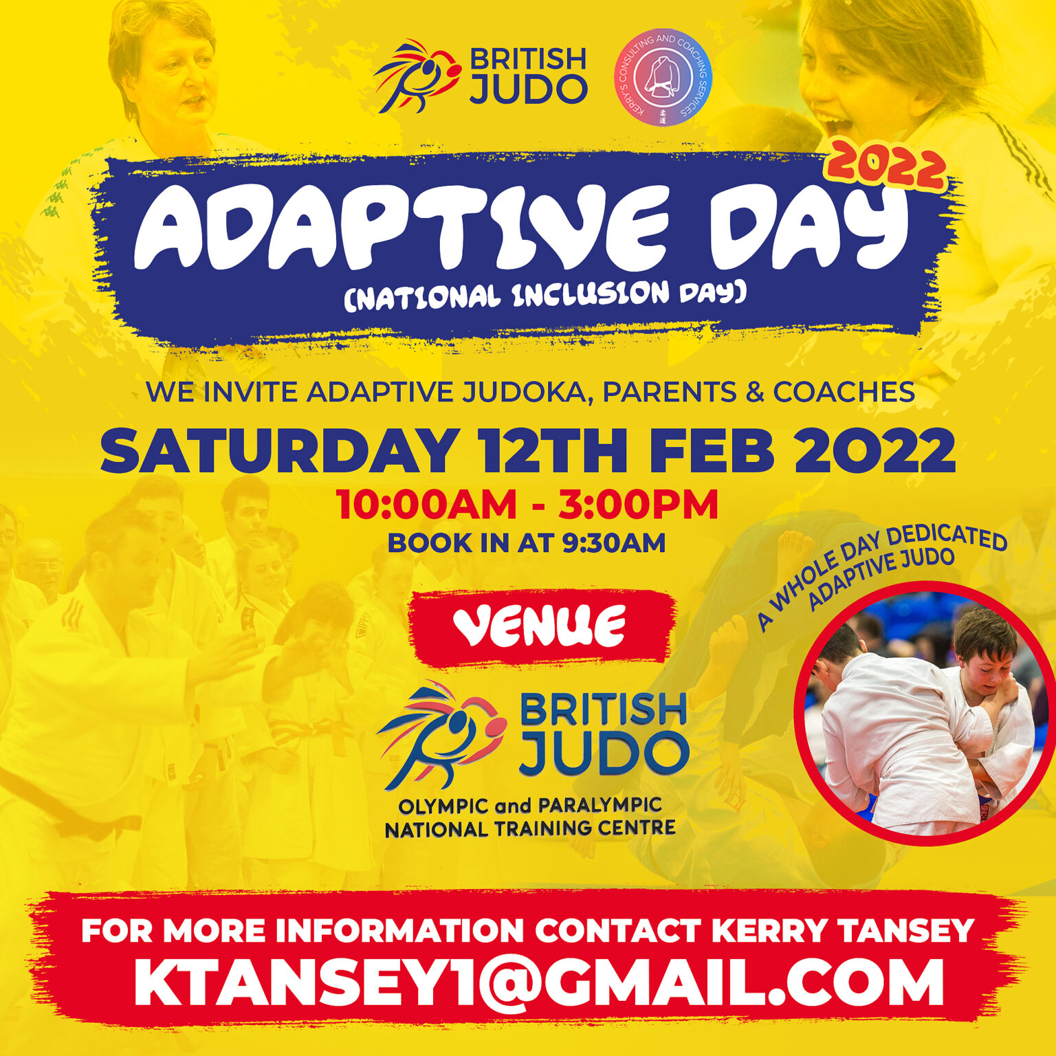 British Judo National Adaptive Inclusion Training Day | Kerry Tansey